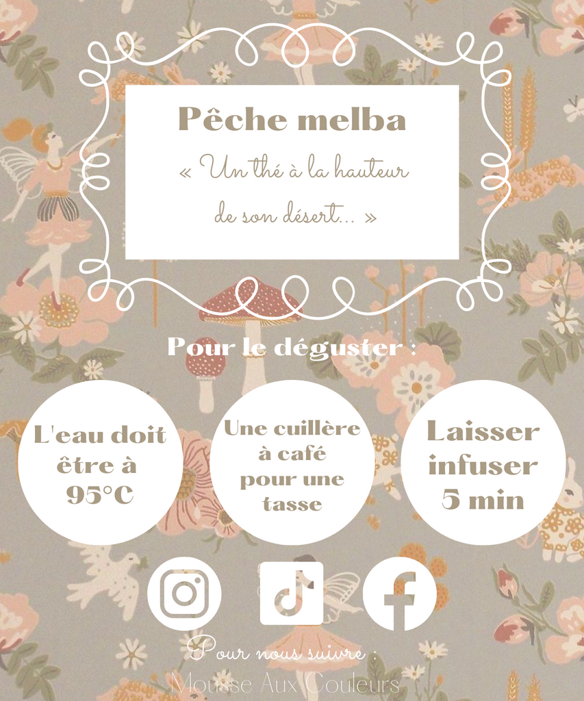 Pêche melba 🍑 – Mousse Aux Couleurs Pêche melba 🍑 – Mousse Aux Couleurs
